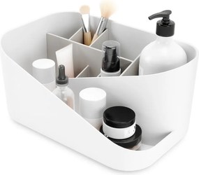 Bílý plastový koupelnový organizér na kosmetiku Glam – Umbra