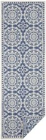 Hanse Home, Běhoun Twin Supreme 104130 Blue/Cream – na ven i na doma, 80x250, modrá, chodba / předsíň