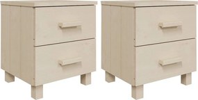Noční stolky HAMAR 2ks medově hnědé 40x35x44,5 cm masivní dřevo 340408