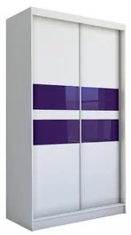 Kvalitní Šatní Skříň Finezja 150 cm Bílá/fialová
