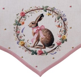 Běhoun na stůl zajíc s květy Easter Whispers Collection - 50*160 cm