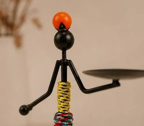 svícen, aromaterapeutický styl, sada 2 ks, kov, 13/14x6x6 cm, vícebarevné, Dekorino SD20260011