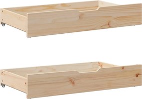 Válenda se zásuvkami bílá 80 x 200 cm masivní borovice 3302064