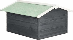 Garáž na robotickou sekačku 72 x 87 x 50 cm šedá a bílá jedle 170879