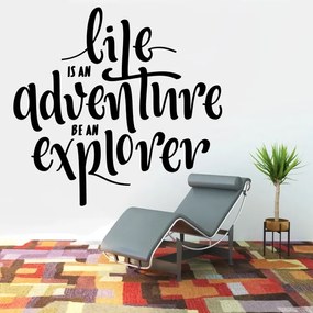 Life is adventure - vinylová samolepka na zeď 80x76cm