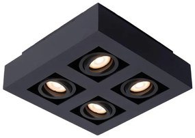 Lucide 09119/21/30 XIRAX stropní bodové stmívatelné svítidlo 4xGU10 / 5W LED černá Stropní svítidla a stropnice