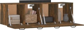 Nástěnné skříňky 2 ks kouřový dub 80 x 35 x 36,5 cm kompozit 3115657