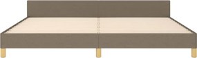 Rám postele bez matrace taupe 200 x 200 cm textil 3125247