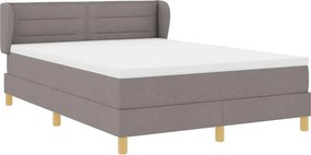Postel s boxspringem s čelo Taupe 140 x 190 cm textil 3340147