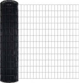 Evropský plot se hroty 10 x 1,2 m Ocel potažená PVC Šedá 3350646