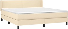 Box spring postel s matrací krémová 180x200 cm textil 3129574