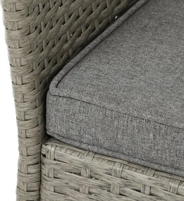 Zahradní sestava AZS-A1442 GREY, polyratan, šedá (111 x 62) cm