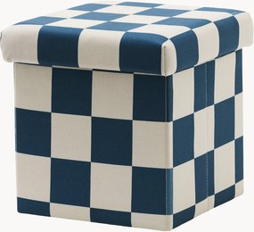 Dětský úložný puf Check Teal