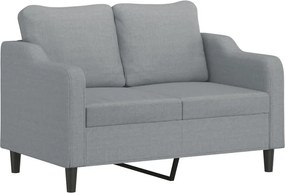 2dílná sedací souprava s poduškami světle šedá textil 3201834