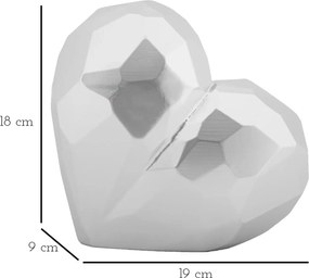 Váza Heart 18 cm stříbrná