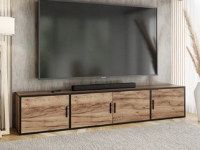 TV skříňka ROJO 4 dub Craft zlatý uzavřená TV skříňka s policí