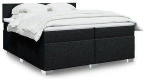 Box spring postel s matrací černá 200x200 cm textil 3285990
