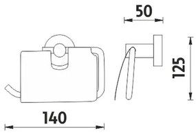 NIMCO UN 13055B-26 - Držák toaletního papíru UNIX lesklý chrom
