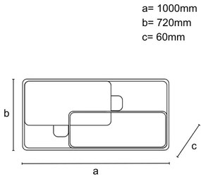 LED Stmívatelné stropní svítidlo LED/280W/230V 3000-6500K + dálkové ovládání
