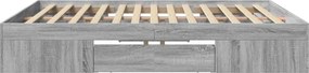 Rám postele bez matrace Grey Sonoma 180x200cm kompozitní dřevo 3295455