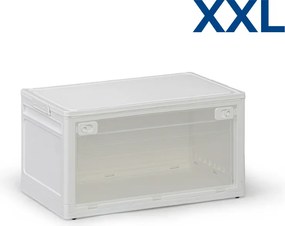 Velký skládací regálový box XXL 94 l, 660x400x358 mm, bílý