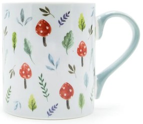Porcelánový hrnek Houbičky, 280 ml – s motivem hub a nápisem Grow at your own pace