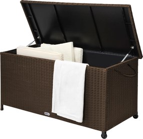 Deuba Úložný box s kolečky 370 L - hnědý