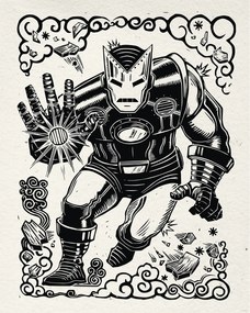 Komar Plakát Marvel Iron Man Lino-Cut 40 x 50 cm