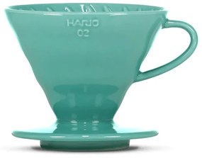 Dripper Hario V60-02 - keramický tyrkysově zelený + 40 filtrů