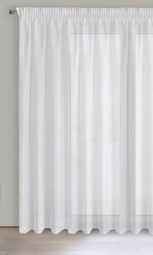 ZÁCLONA NA PÁSCE REBECCA 400X220 CM BÍLÁ