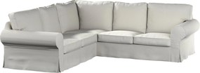 Potah na pohovku IKEA Ektorp rohová barva šedá látka lesklé, pletený vzor, sametová