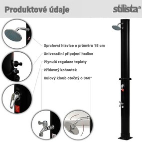 Stilista 88974 STILISTA Solární zahradní sprcha 35 l, černá