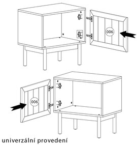 SAORI | noční stolek SN | 53,1 cm | dub cremona