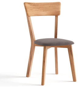 Dubová židle Leon s grafitovým čalouněným potahem M85
