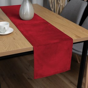 Biante Sametový běhoun na stůl Velvet Premium SVP-038 Sytě červený 35x120 cm