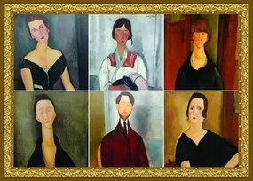 GRAFIKA Puzzle Modiglianiho koláž / 500 dílků / 47,8 × 34,2 cm