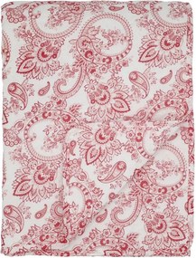 Bílo-růžový prošívaný přehoz s květy Paisley Aix Quilt - 130*180 cm