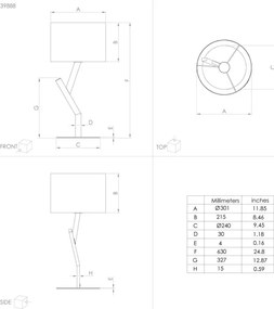Eglo 39888 - Stolní lampa BALNARIO 1xE27/40W/230V