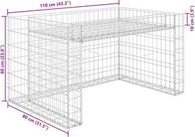 vidaXL Garáž na sekačku s vyvýšeným záhonem 110x80x60 cm ocelový drát [145655]