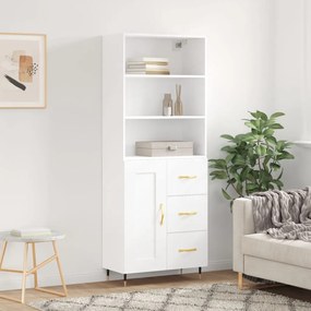 Skříň highboard bílá 69,5 x 34 x 180 cm kompozitní dřevo