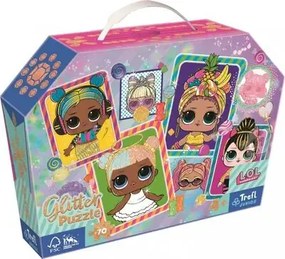 Trefl Junior - Puzzle - Glitter puzzle L.O.L. / 70 dílků / 41 x 27.5 c