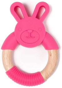 Bo Jungle kousátko B-Teether Animal wood pink Rabbit