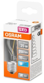 OSRAM Classic P LED žárovka E27 2,5W 4 000K čirá