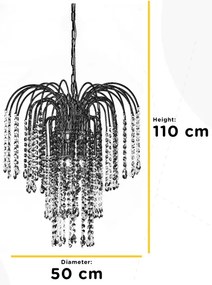 ONLI - Lustr na řetězu PIOGGIA 5xE14/6W/230V zlatá
