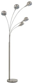 vidaXL Stojací lampa 200 cm 5 x E14 stříbrná