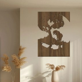 dřevo života Dřevěný obraz koně ŽIVOTNÍ ENERGIE Zvolte rozměr (cm): 57x80, Zvolte barvu dekoru: Ořech