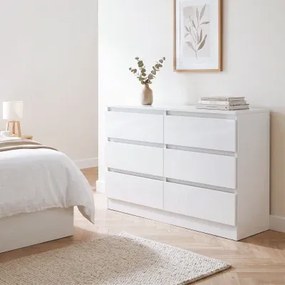 HOMCOM komoda 6 zásuvek pro ložnici a obývací pokoj, 100 x 35 x 69 cm