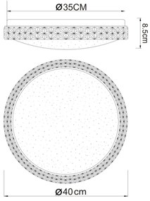 Globo 41749-22 - LED Stropní svítidlo OVI LED/22W/230V
