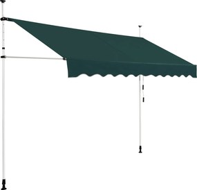 Costway Upínací markýza 300 cm široká balkónová markýza bez vrtání, odolná proti