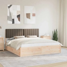 Rám postele s čalouněným čelem s čelo Taupe 180 x 200 cm 3398217